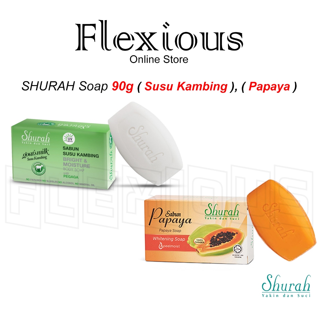 *SHURAH* Sabun Soap 90g ( Susu Kambing ), ( Papaya ) | Shopee Malaysia