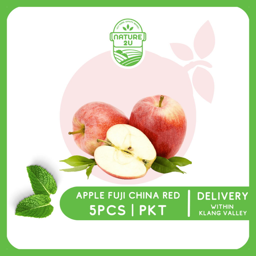 Nature2U Fresh Fruit - China Red Fuji / Epal Fuji China / 中国富士苹果 (5PCS ...
