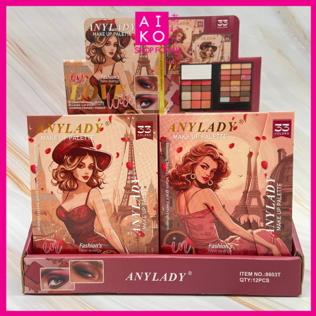 (AIKO)ANYLADY 33 COLORS IN LOVE EYESHADOW MAKEUP PALETTE (8603T ...