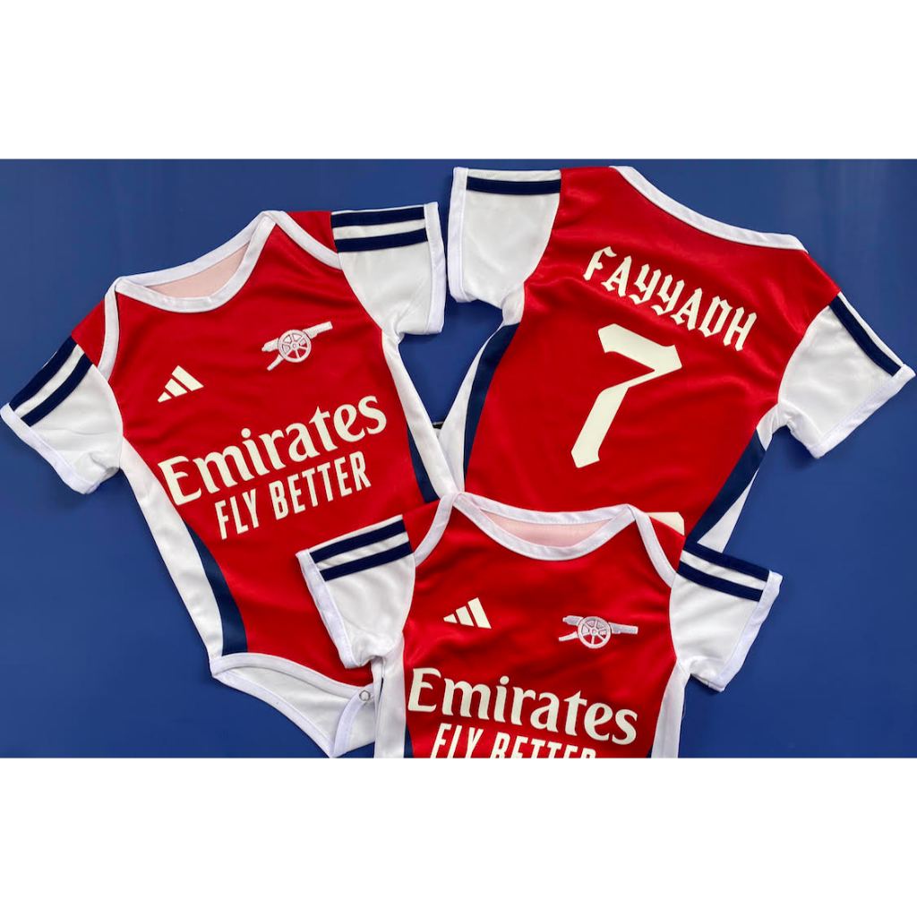 Arsenal Baby Romper ( Percuma Print Nama Nombor ) | Shopee Malaysia
