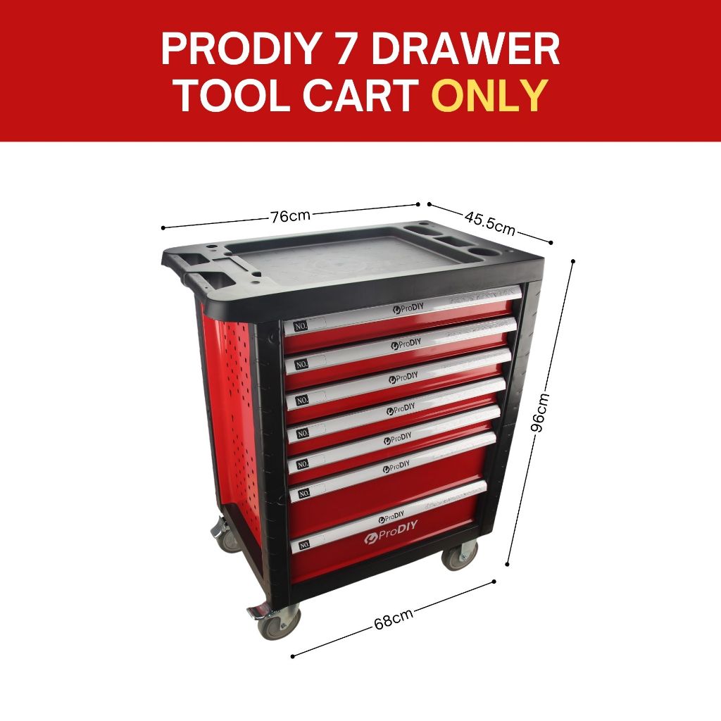 7 Drawer Tool Trolley JS-6007 Lockable Metal Tools Set Drawer Tool ...