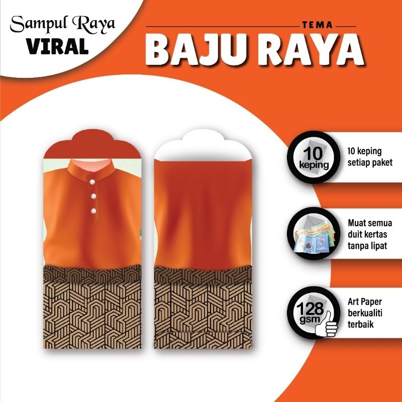 10pcs SAMPUL RAYA DUIT Viral Ready Stock TEMA BAJU RAYA | Shopee Malaysia
