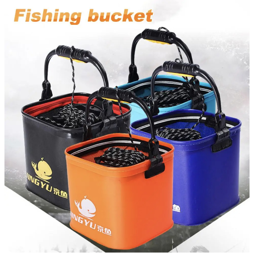 Fishing Bucket Folding Portable Collapsible Multifunctional Fish Live ...
