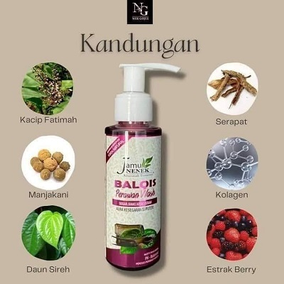Jamu Nenek Balqis Perawan Wash 100ml | Jamu Nenek Feminine Wash ...