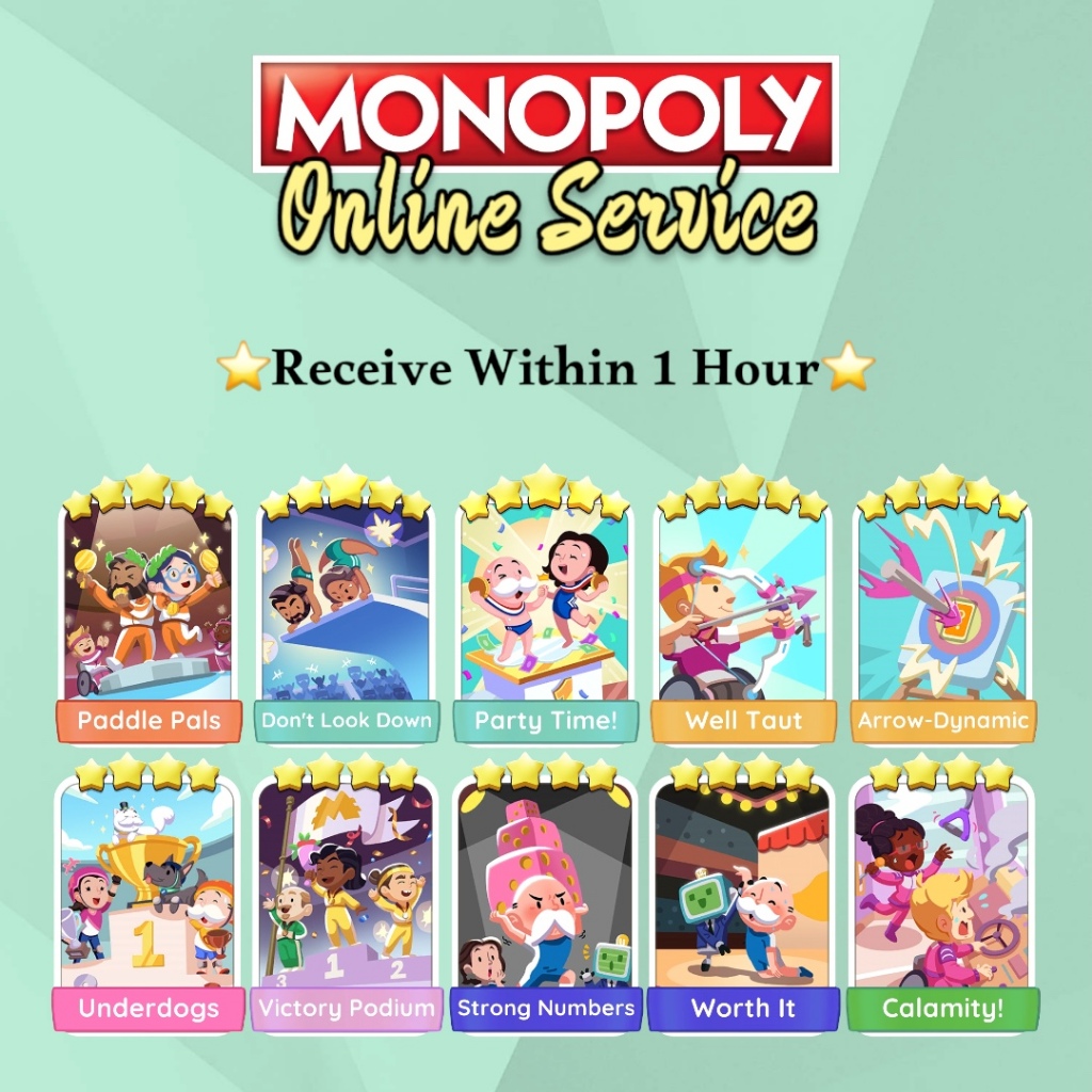 Monopoly Sticker 4/5 Star Set 10 - 23 LINK & NAME | Shopee Malaysia