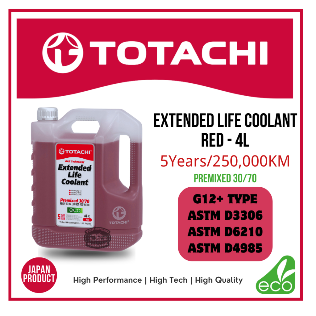 ORIGINAL JAPAN | TOTACHI EXTENDED LIFE COOLANT RED (4L) 250k km life ...