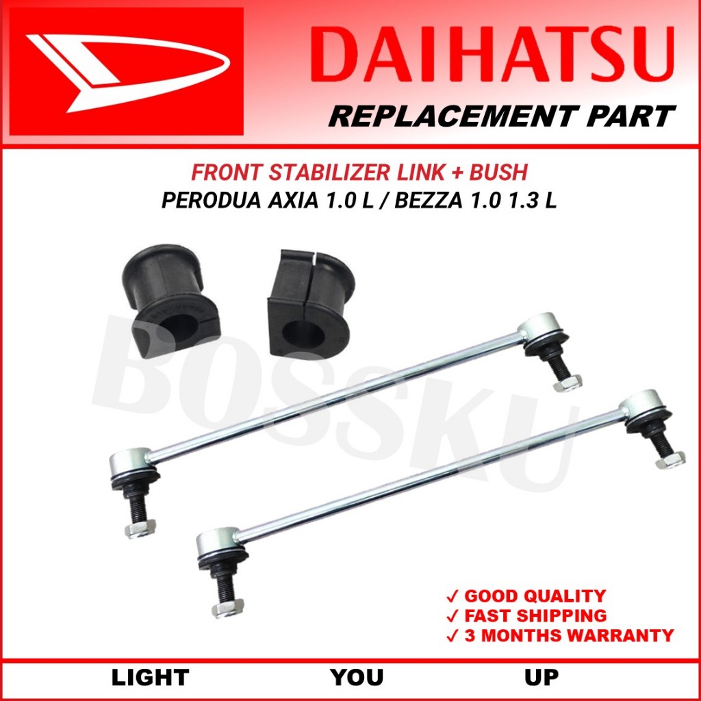 FRONT STABILIZER LINK + FRONT STABILIZER BUSH - PERODUA BEZZA 1.0 1.3 ...