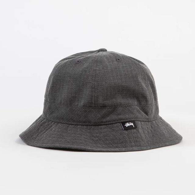 Stussy Washed Ripstop Bell Bucket Hat- Black | Shopee Malaysia