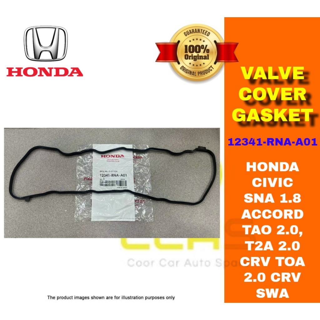 HONDA VALVE COVER GASKET 12341-RNA-A01 HONDA CIVIC SNA 1.8 ACCORD TAO 2 ...