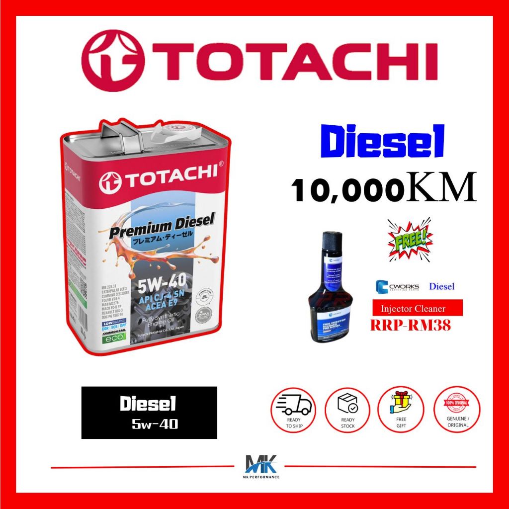 [Fully Imported ]Totachi Japan Engine Oil 5W40 Premium Diesel Fully ...
