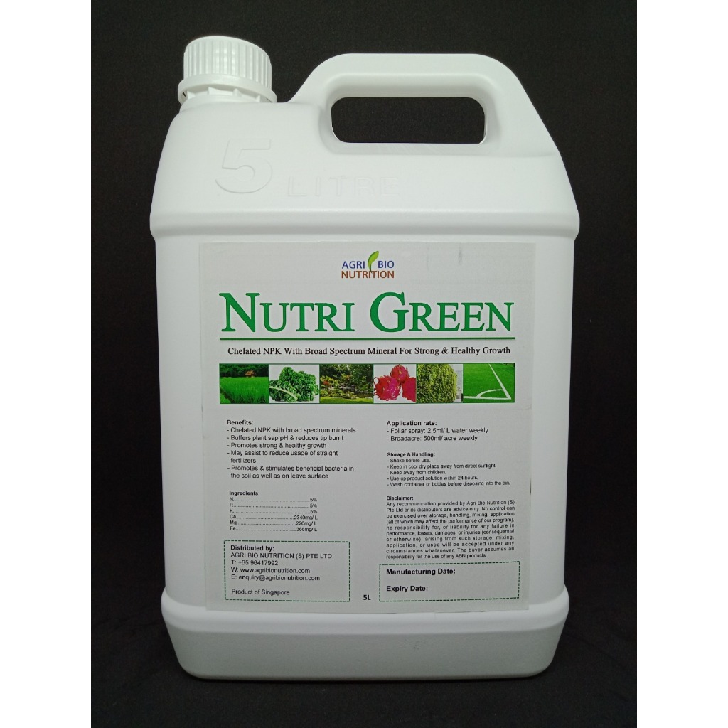ABN Nutri Green 5L (Semi-organic) - Chelated NPK With Broad Spectrum ...