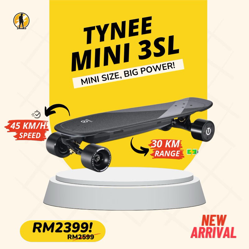 Tynee Mini 3 SL - Long Range Mini Electric Skateboard | Shopee Malaysia