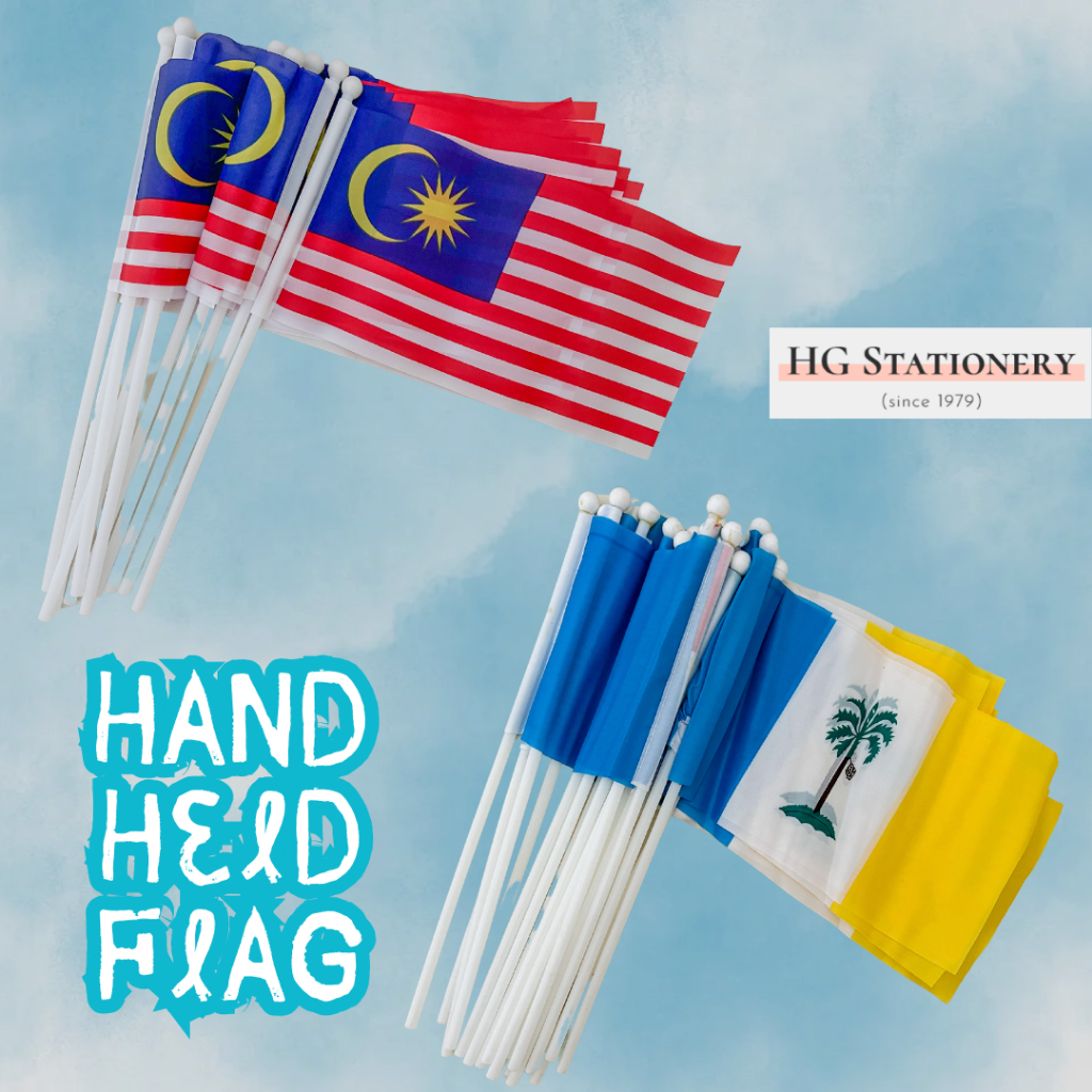 W26cm L14cm H36cm Hand Held Waving Malaysia Penang National Flag ...