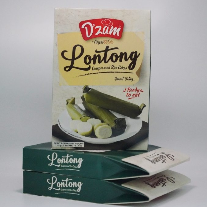 DZAM LONTONG(COMPRESSED RICE CAKE/NASI IMPIT DAUN PISANG) READY-TO-EAT ...
