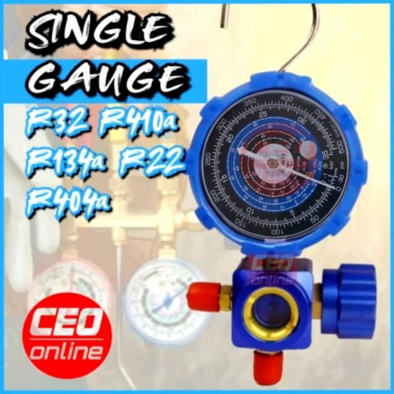 CEO 🇲🇾 [ CT-470L ] Manifold Gauge GAS METER Low Pressure Single Gauge for R410a/R32/R22/R404 ...