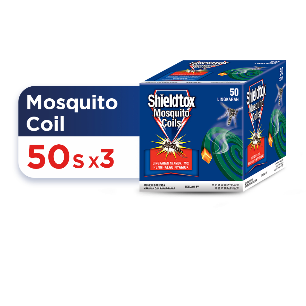 [Bundle Deal] Shieldtox 8 hours Mosquito Coil 50 pieces x 3 (Lingkaran ...