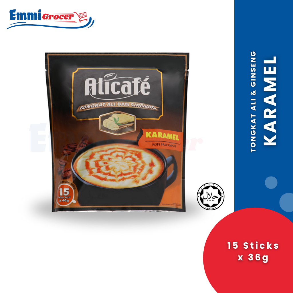 ALICAFE Tongkat Ali & Ginseng KARAMEL (15 X 36g) | Shopee Malaysia
