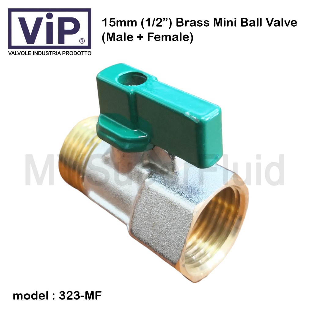 15MM (1/2INCH) VIP BRASS MINI BALL VALVE (M+F) | Shopee Malaysia