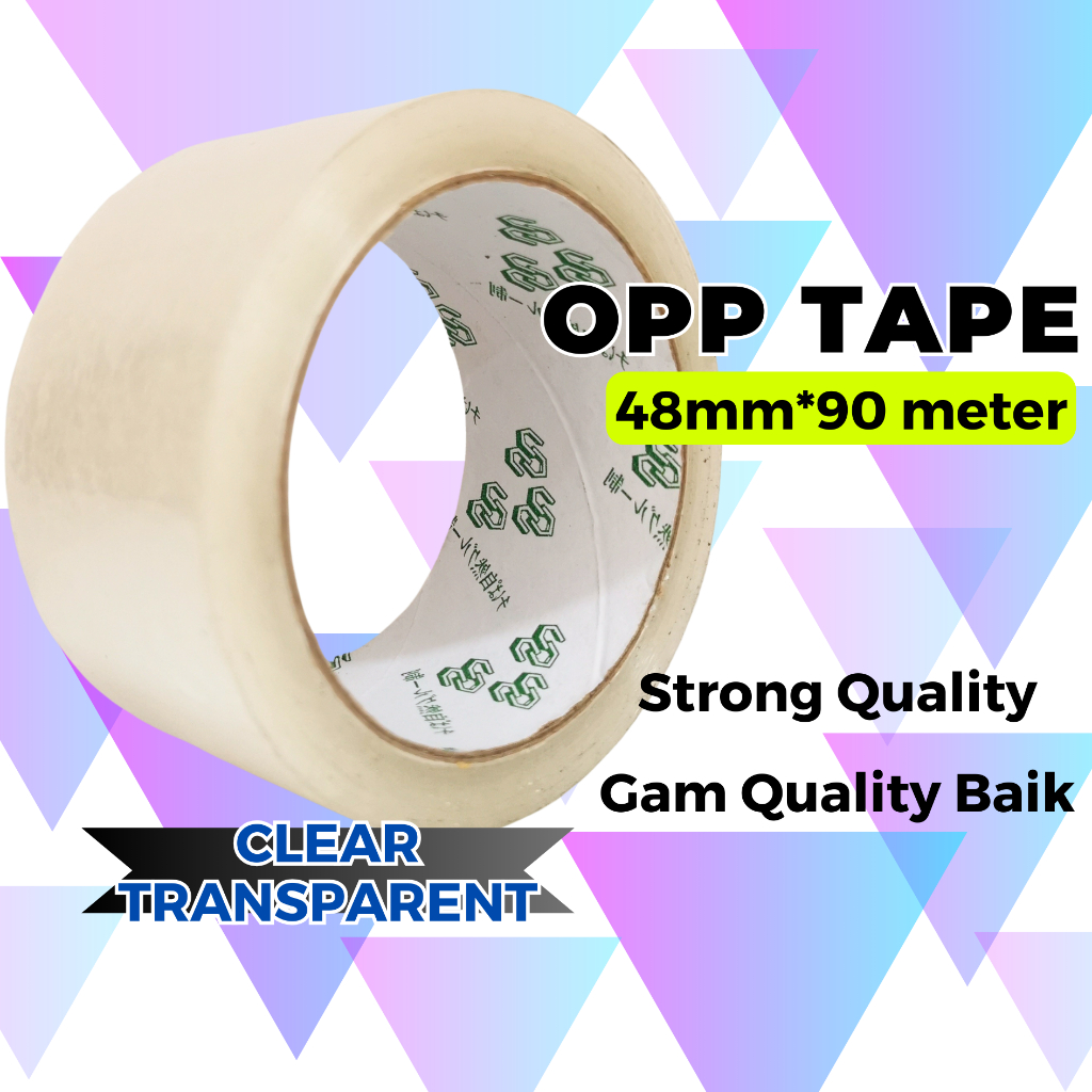 Strong Glue Opp Tape Bopp Cellophane Selotape Seletip Fragile Tape 胶带 Transparent Yellow Brown ...