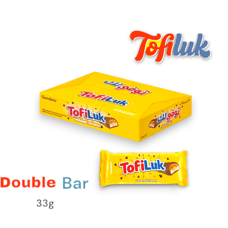 Tofiluk Caramel Crunch Chocolate Double bar | 12 pieces / 33g | Coklat ...