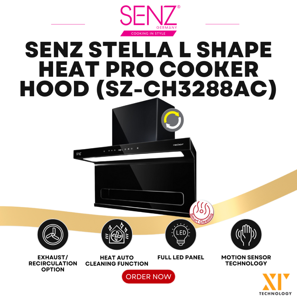 SENZ STELLA L SHAPE HEAT PRO COOKER HOOD (SZ-CH3288AC) | Shopee Malaysia