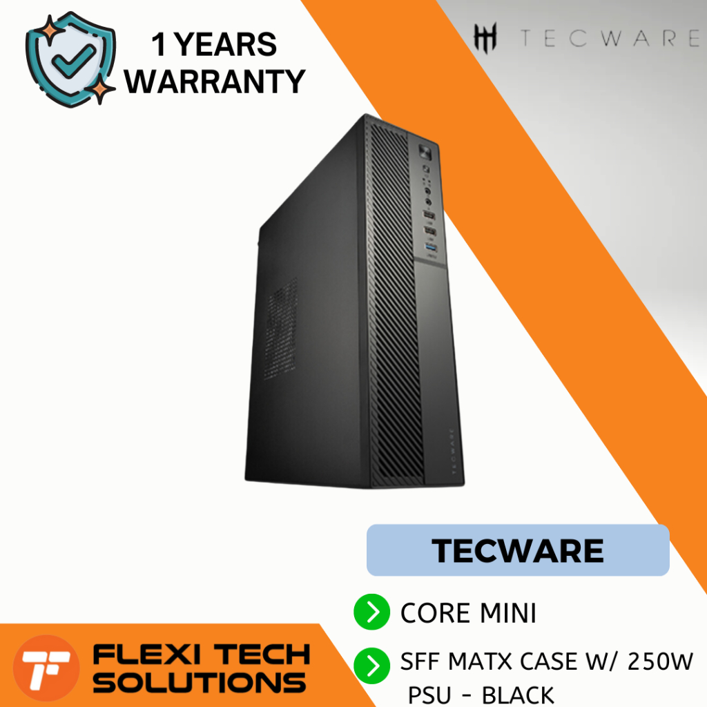 Flexi Tech Tecware Core Mini SFF Matx Case w/ 250W PSU - Black | Shopee ...