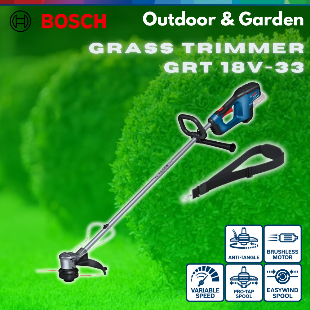 Original Bosch Cordless Bruch Cutter Trimmer GRT 18V-33 | Shopee Malaysia