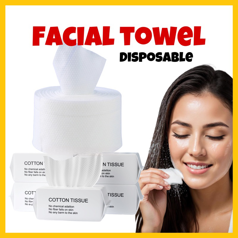 Facial Tissue Towel Disposable Face Towel Facial Wipes Face Tissue Kapas Muka Cotton Tissues ...