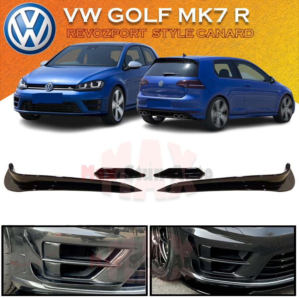 VOLKSWAGEN GOLF MK7 R REVOZPORT CANARD BUMPER DEPAN CANARD RV RZ GOLF 7 ...