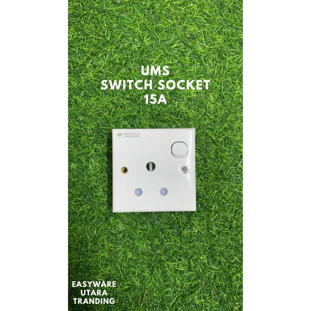 UMS SOCKET SWITCH 15A/SOCKET SWITCH UMS/15 SOCKET 3PIN/SOCKET SWITCH ...