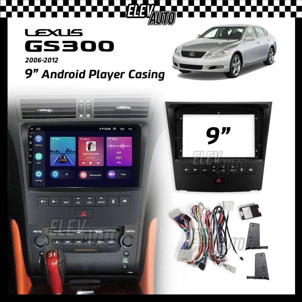 Lexus GS300 GS 300 2006-2012 9" Android Player Casing Installation Dash ...