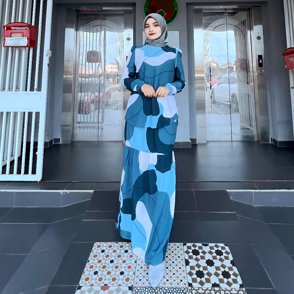 LISSA PUFF SUIT (MINI KURUNG RUFFLE) | Shopee Malaysia