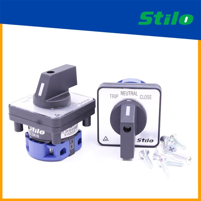 STILO TRIP/NEUTRAL/CLOSE 16A 1 POLE Selector Switch ROTARY CAM SWITCH ...