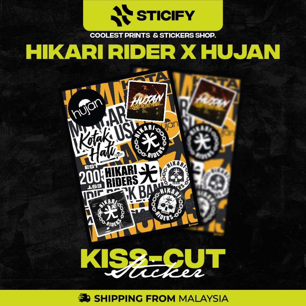 RMP011 HUJAN & HIKARI RIDERS KISS CUT STICKERS | Shopee Malaysia