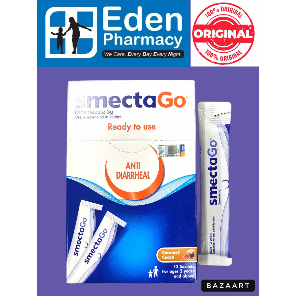 SmectaGo Diosmectite 3g Oral Suspension in Sachet ( 1 x 12's ) | Shopee ...