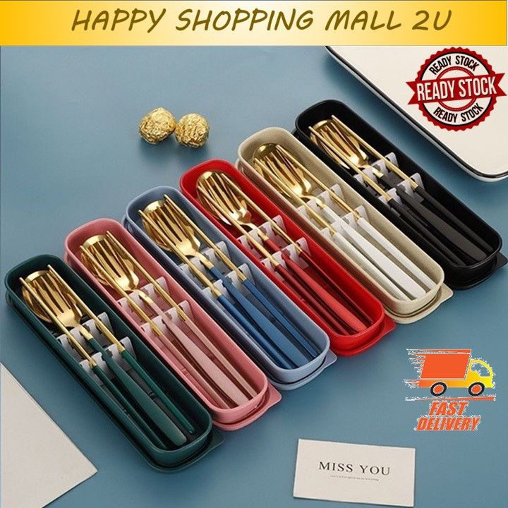 3IN1 Kutleri Keluli Tahan Karat Set Sudu Garpu Sudu Penyepit Set Dengan ...