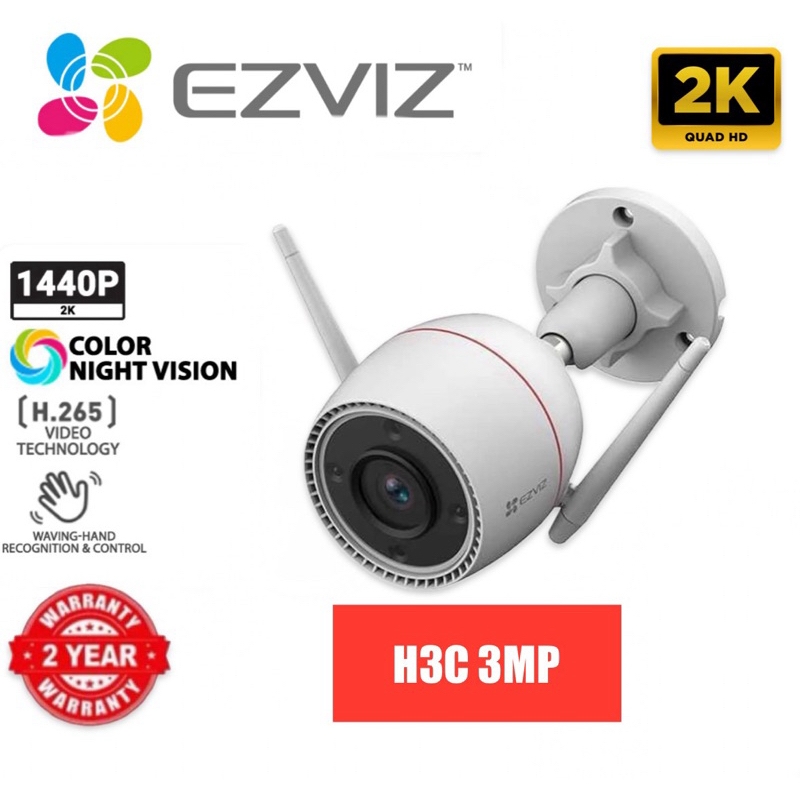 Ezviz H3C 3MP/H3C 2K⁺ 1440P Two Way Talk Color Night Vision Wireless Wi ...