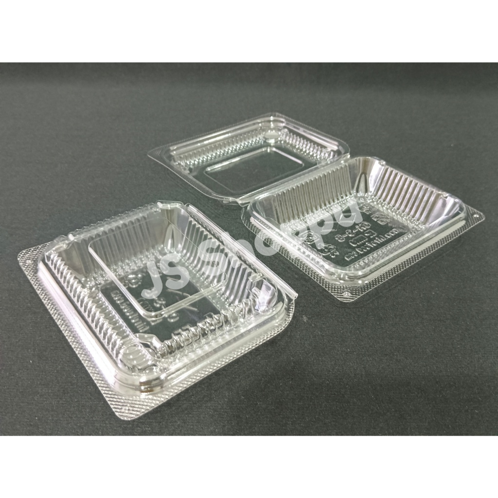 HIRO OPS CH3B Kuih Container with Lock (50pcs±) / Plastic Clear Bakery ...