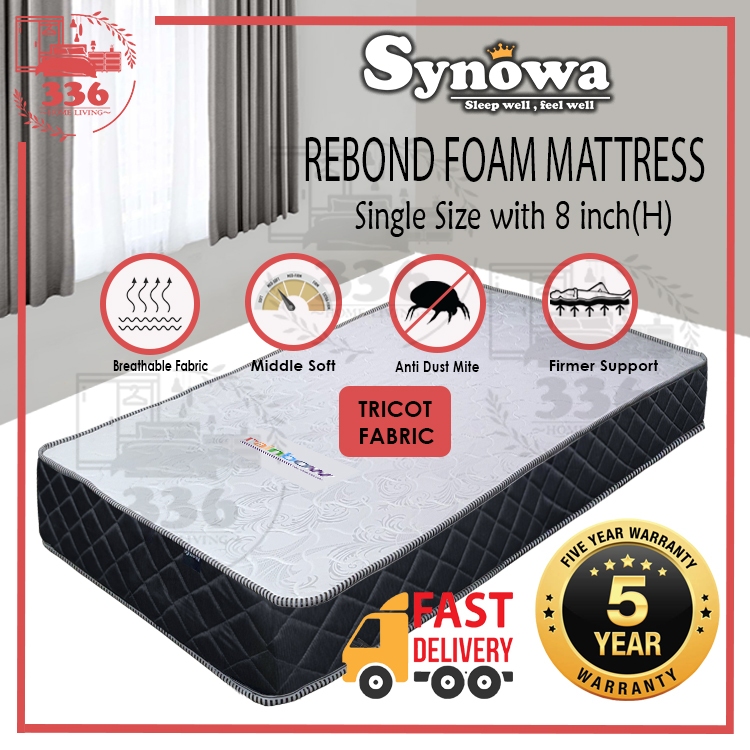 3FT Single Size Rebond Foam Mattress/Single Size Foam Tilam/3尺床褥 ...