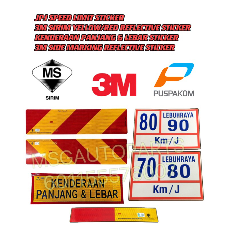 3M SIRIM SIDE MARKING STICKER | Shopee Malaysia