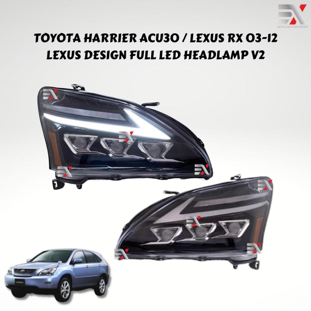 TOYOTA HARRIER ACU30 / LEXUS RX 03-12 LED HEADLAMP - LEXUS DESIGN V2 ...
