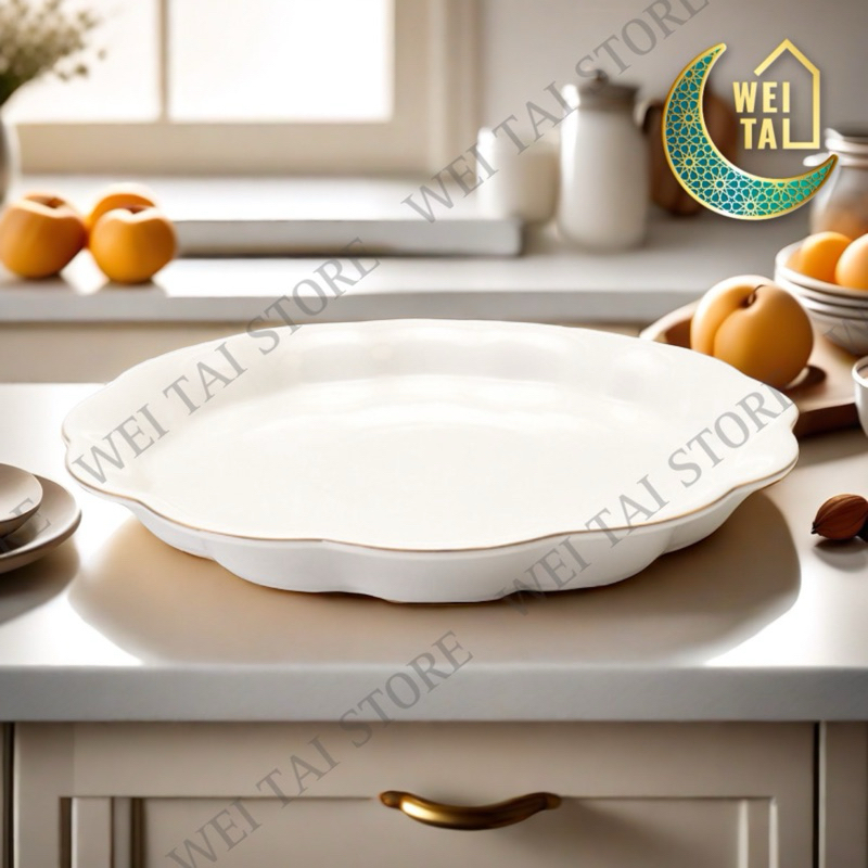 Gold Line Plate Ceramic Plate Deep Plate 金边碟 | Shopee Malaysia