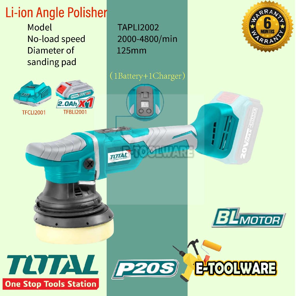 Total TAPLI2002 Li-ion Angle Polisher | Shopee Malaysia