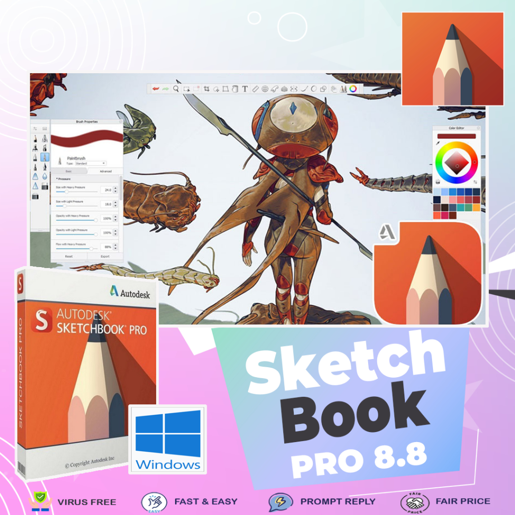 SketchBook Pro 8.8 Latest Full Version | Lifetime | Powerful Drawing ...