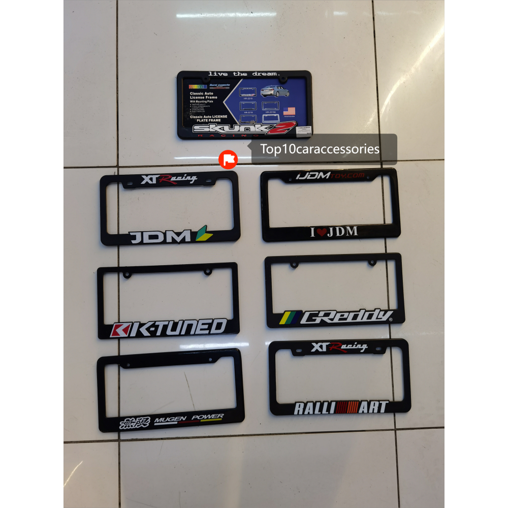 Universal Car Number Plate Frame JDM, Greddy, Ralliart,Skunk2, Mugen ...