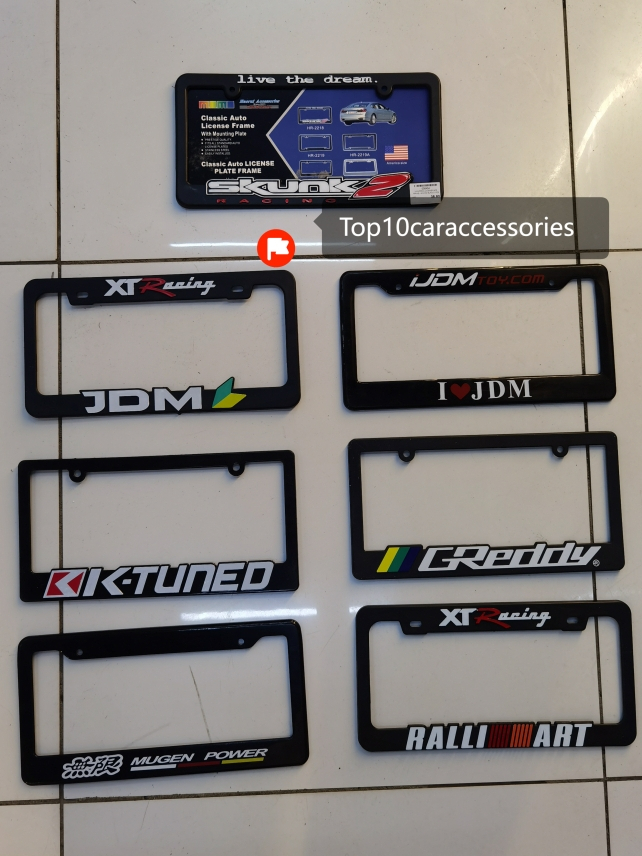 Universal Car Number Plate Frame JDM, Greddy, Ralliart,Skunk2, Mugen ...