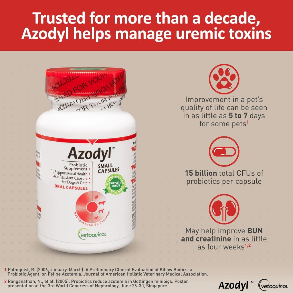 【Vetoquinol】Azodyl Kidney Health Supplement for Dogs & Cats ( Exp 09/ ...