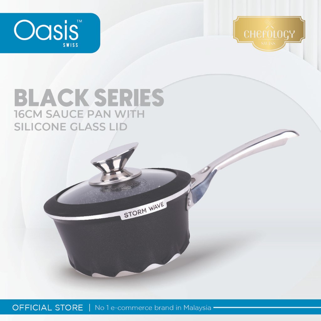 Chefology Stormwave Black Series - Non Stick Kuali Set Periuk Pot ...