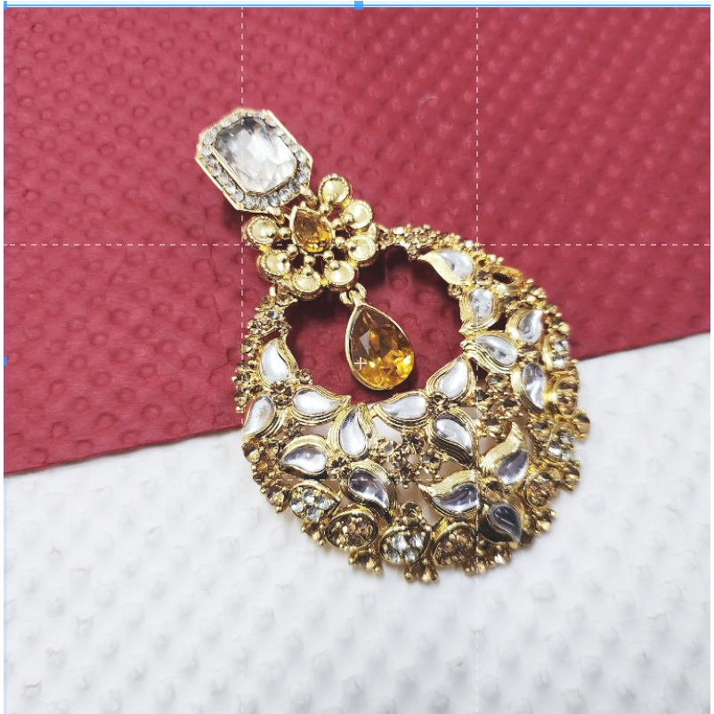 Golden Colour Designer Bridal Jhoomar / Passa / Side Maang Tika Mastani ...