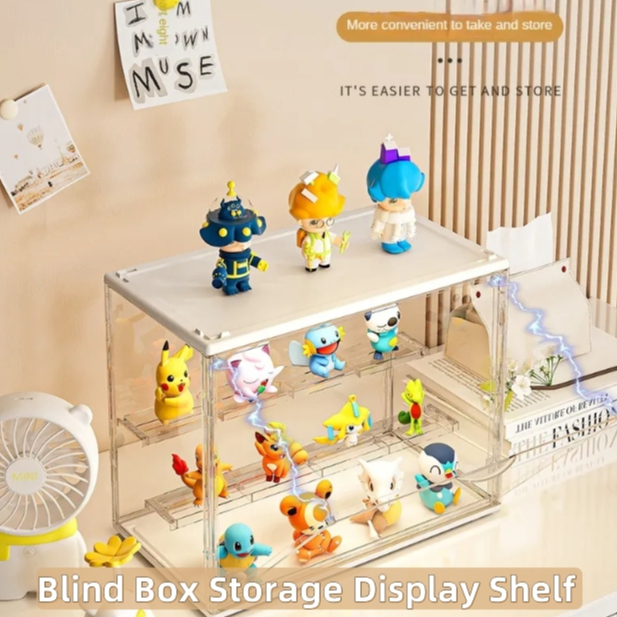 Blind Box Display Cabinet Acrylic Organizer Rack Transparent Display ...